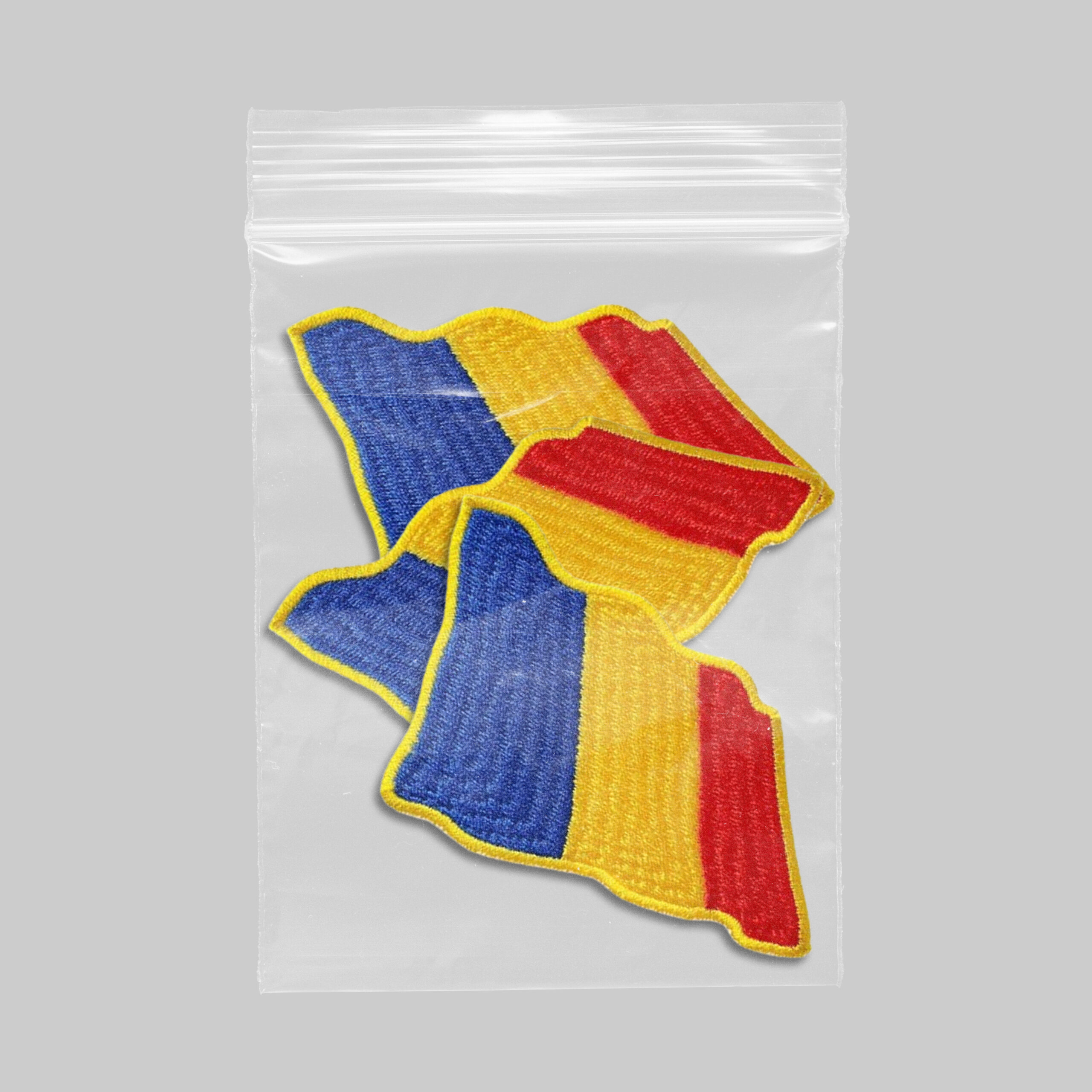 Set 3 Embleme Tricolor Drapel 8x6 cm - EmblemeBroderie®.ro